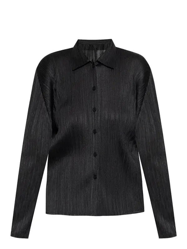 Issey Miyake Pleated Shirt - Black
