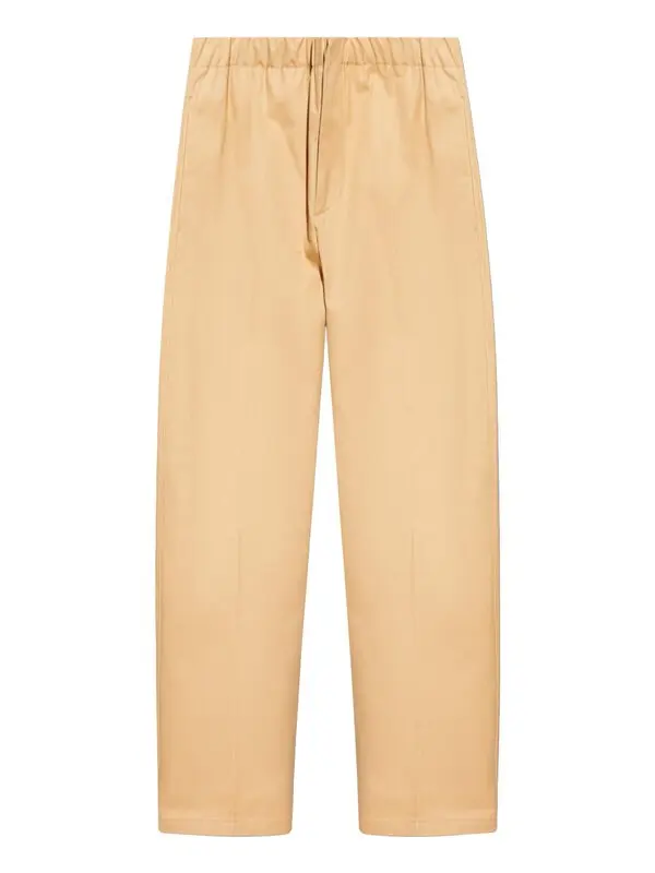 JIL SANDER Cotton Trousers - Beige