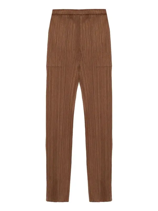 Issey Miyake Pleated Trousers - Brown