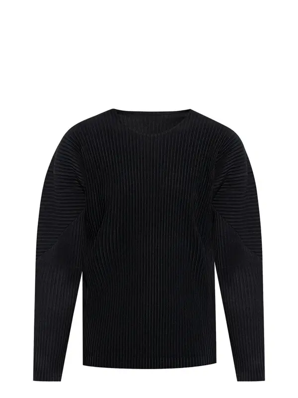 Issey Miyake Pleated Sweatshirt - Black