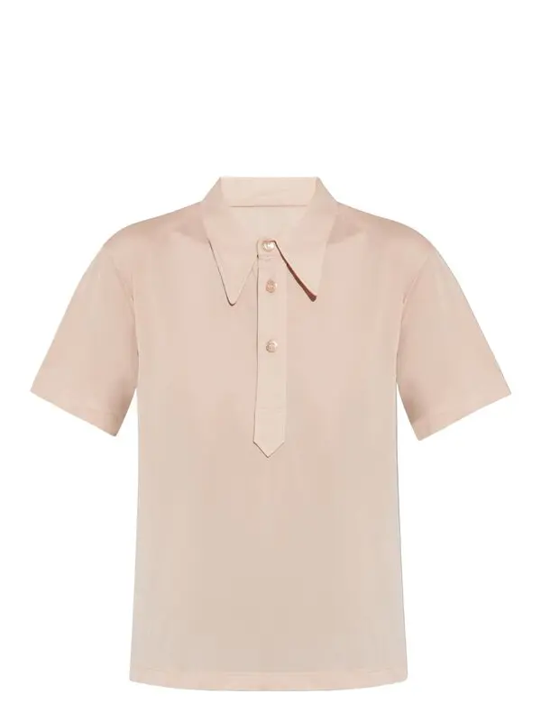 MAISON MARGIELA Short-sleeved Polo Shirt - Pink