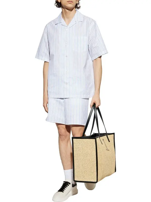 Alexander McQueen Shirt With Striped Pattern - Light Blue