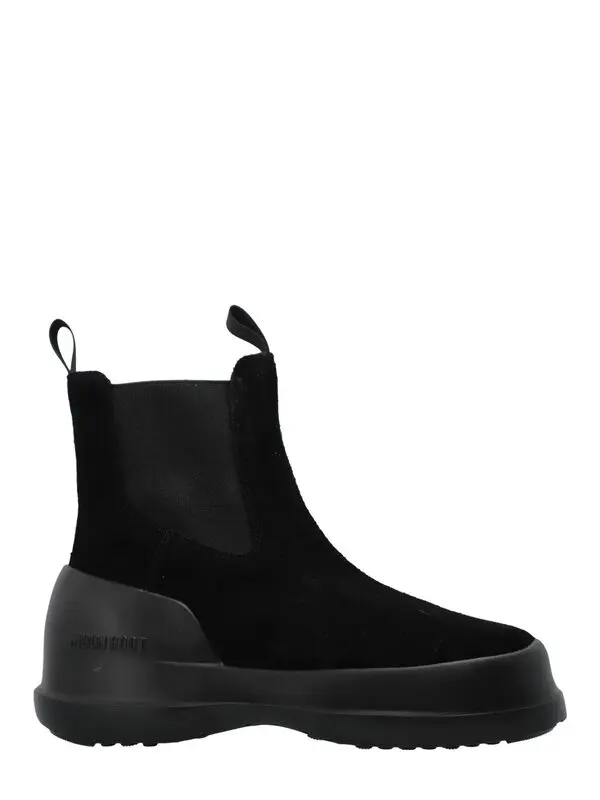 Moon Boot Mb Luna Chelsea Suede Snow Boots - Black
