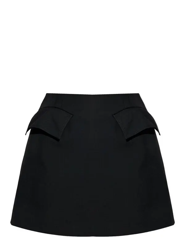 Alexander McQueen Wool Mini Skirt - Black