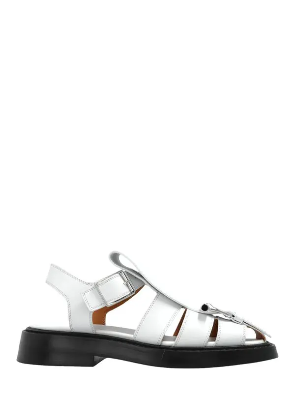 Alexander McQueen Leather Sandals - White