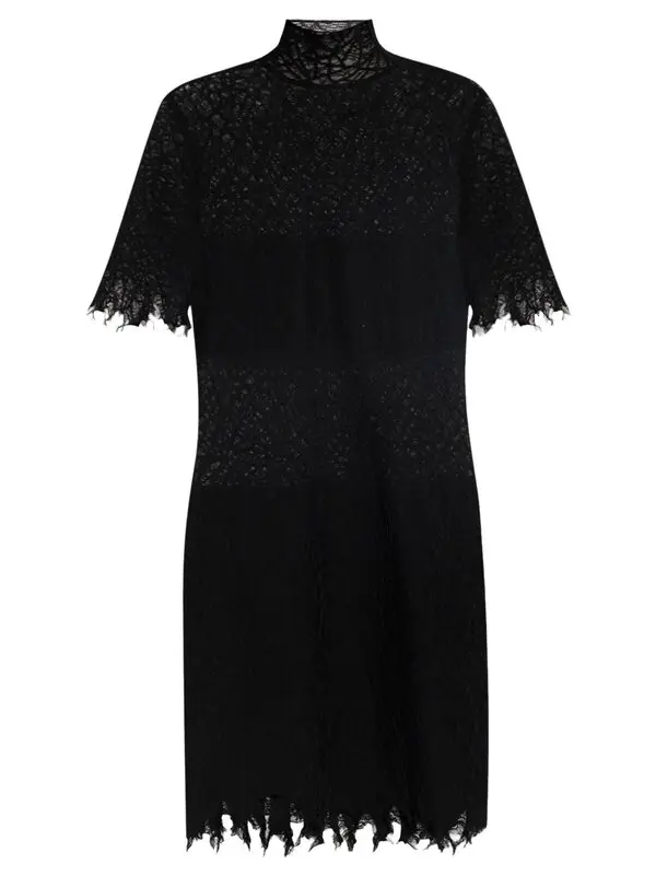 Alexander McQueen Lace Mini Dress - Black