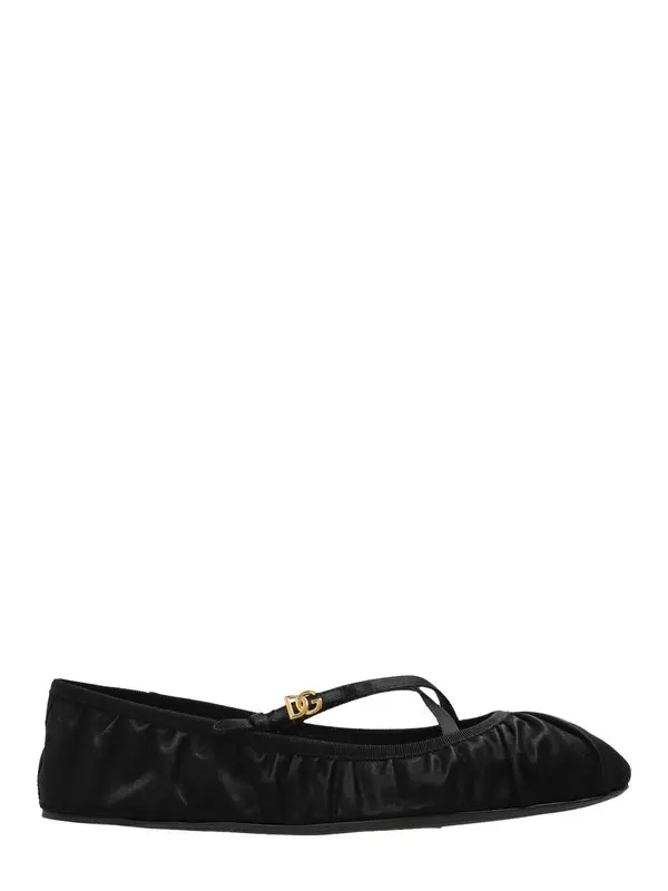 Dolce & Gabbana Satin Ballet Flats - Black