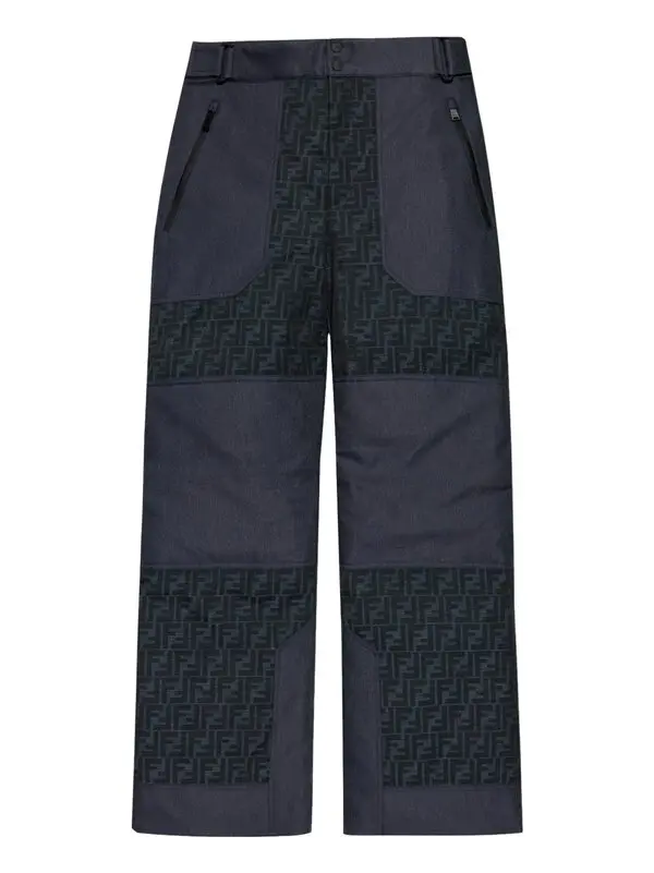 Fendi Monogram Ski Trousers - Navy Blue