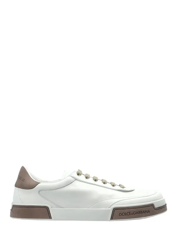 Dolce & Gabbana Portofino Leather Sneakers - White