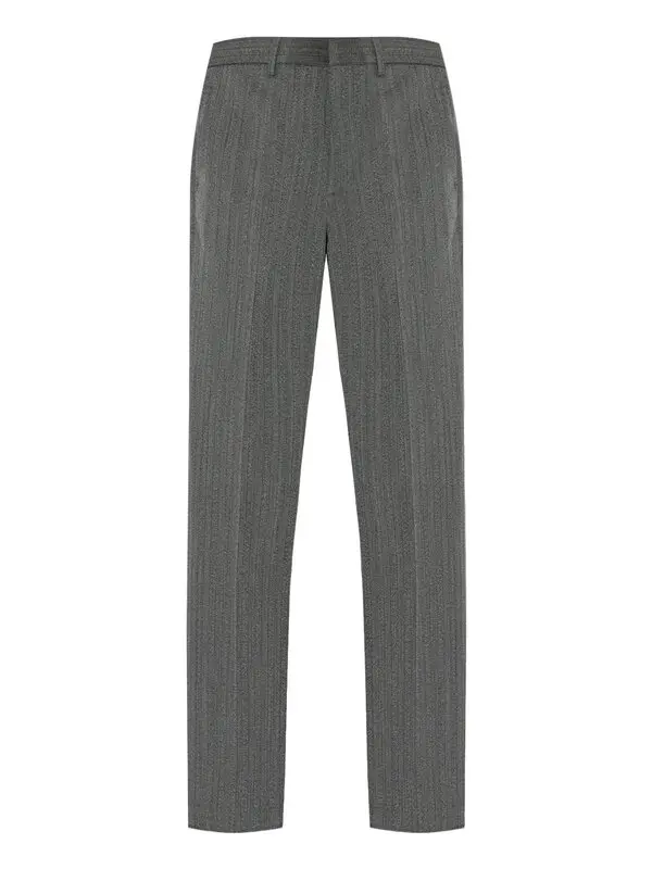 TOD’S Creased Pinstripe Trousers - Grey