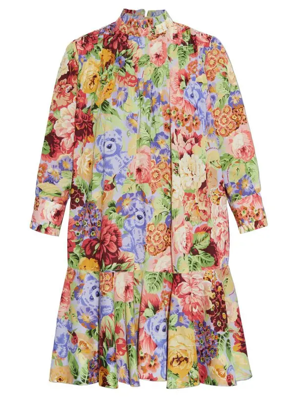 Moschino Floral Cotton Mini Dress - Multicolour
