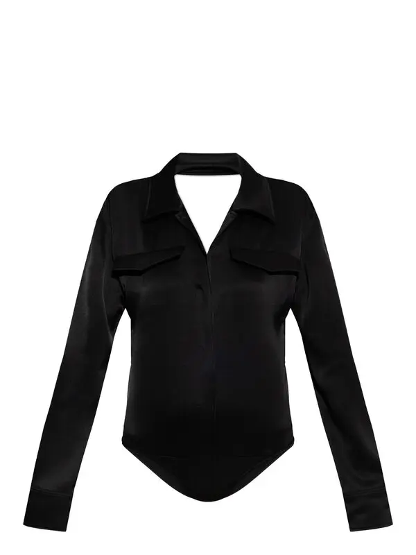 COURREGES Bodysuit With Pockets - Black