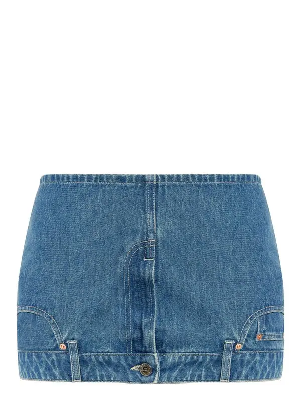 Vetements Mini Denim Skirt - Blue