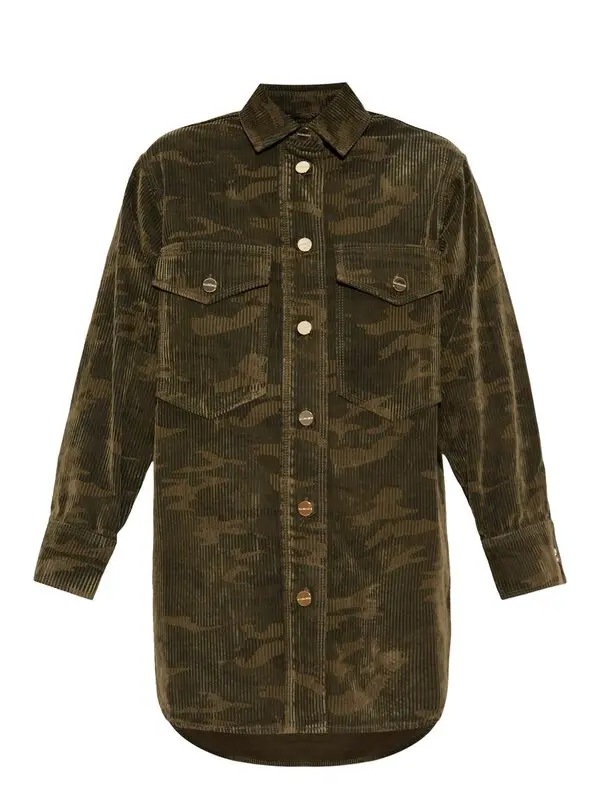 ALLSAINTS Faye Corduroy Shirt Dress - Green