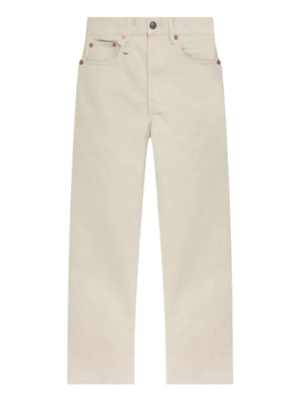R13 Logo Trousers - Cream