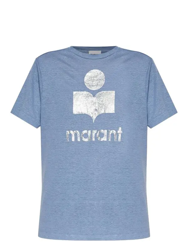 MARANT ETOILE Zewel Linen T-shirt - Blue