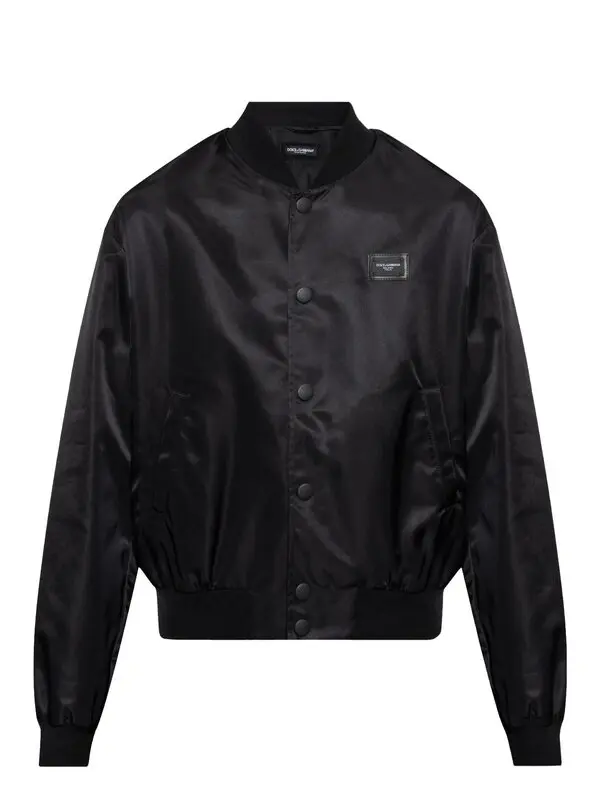 Dolce & Gabbana Logo Bomber Jacket - Black