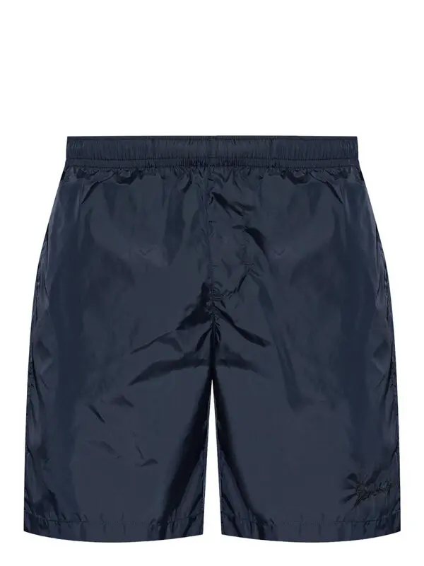 Givenchy Swim Shorts With Embroidered Logo - Navy Blue
