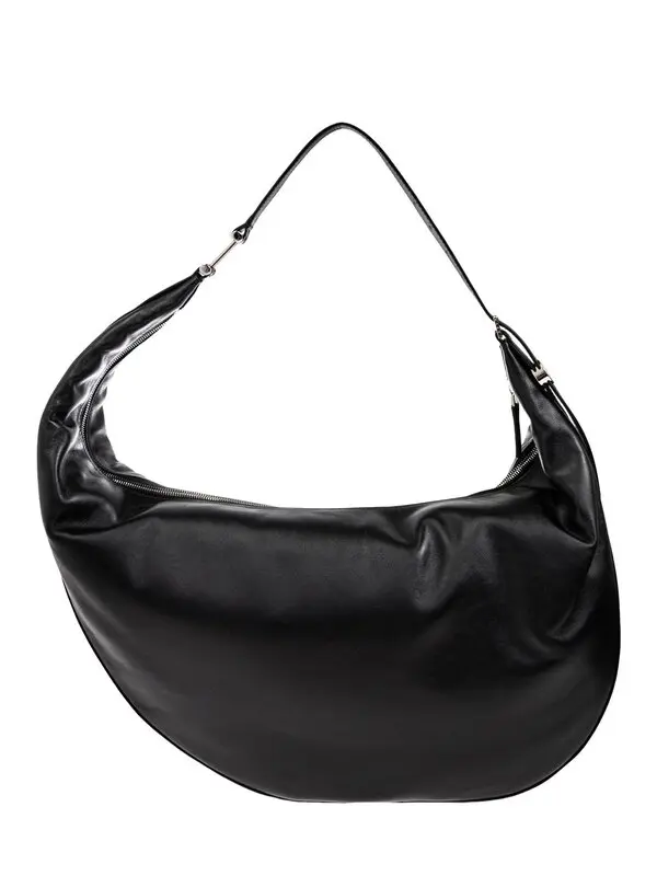 Marni Leather Hobo Shoulder Bag - Black