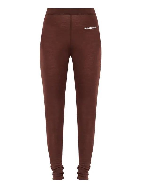 JIL SANDER Logo Leggings - Brown