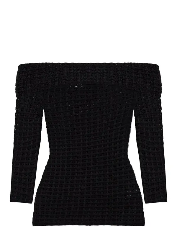 Isabel Marant Dermotte Geometric Knit Sweater - Black