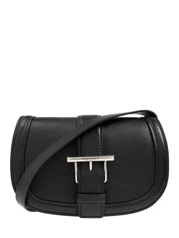 Alexander McQueen Leather Mini T-bar Satchel - Black
