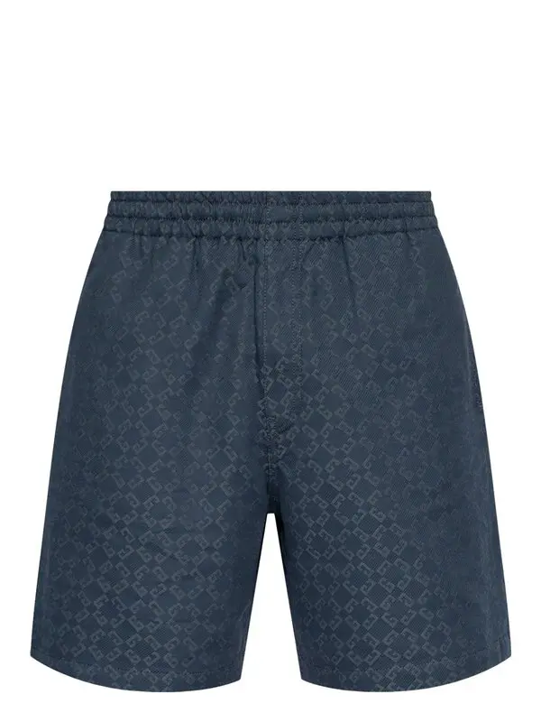 Givenchy Logo Pattern Shorts - Navy Blue