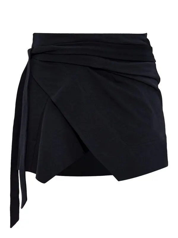 Isabel Marant Berenice Asymmetrical Mini Skirt - Black