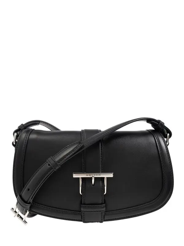 Alexander McQueen T-bar Satchel Shoulder Bag - Black
