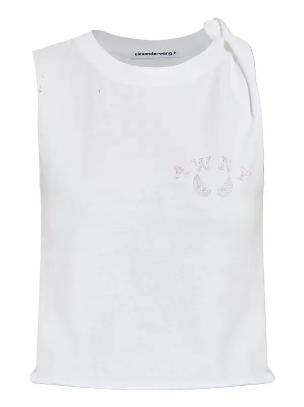 Alexander Wang Logo Top - White