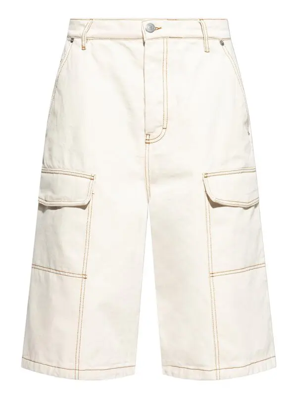 Ami Logo Shorts - Cream