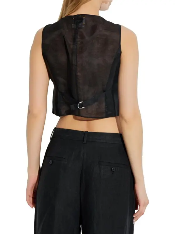 FORTE_FORTE Vest With Pockets - Black