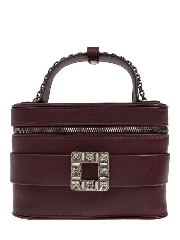 ROGER VIVIER Vanity Très Vivier Micro Handbag - Burgundy