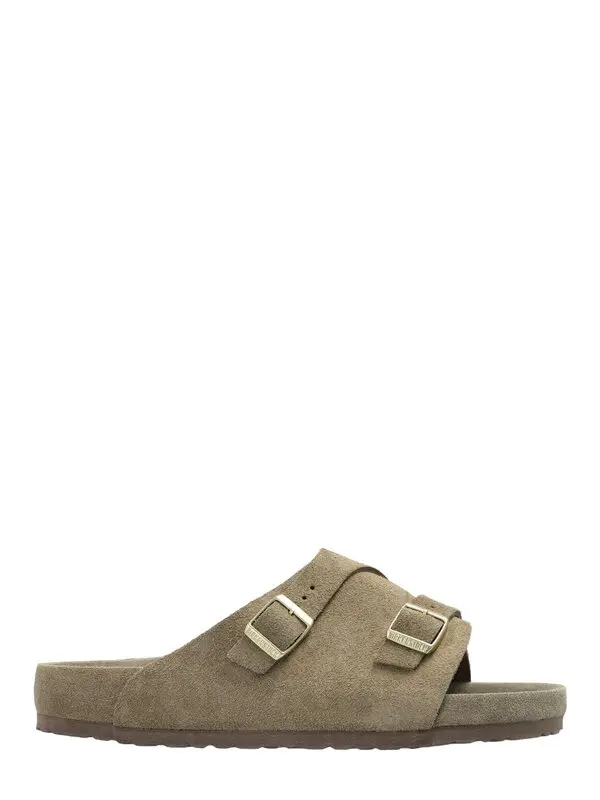 BIRKENSTOCK Zurich Bs Suede Slides - Green