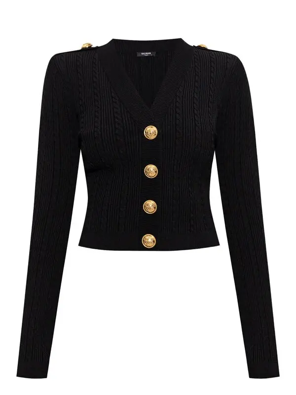 Balmain Buttoned Cardigan - Black