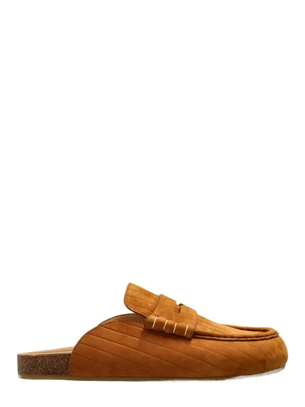 JW Anderson Leather Slides - Brown