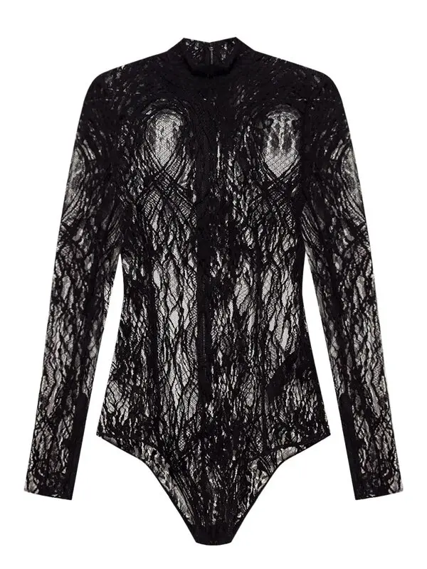 Balmain Lace Bodysuit - Black