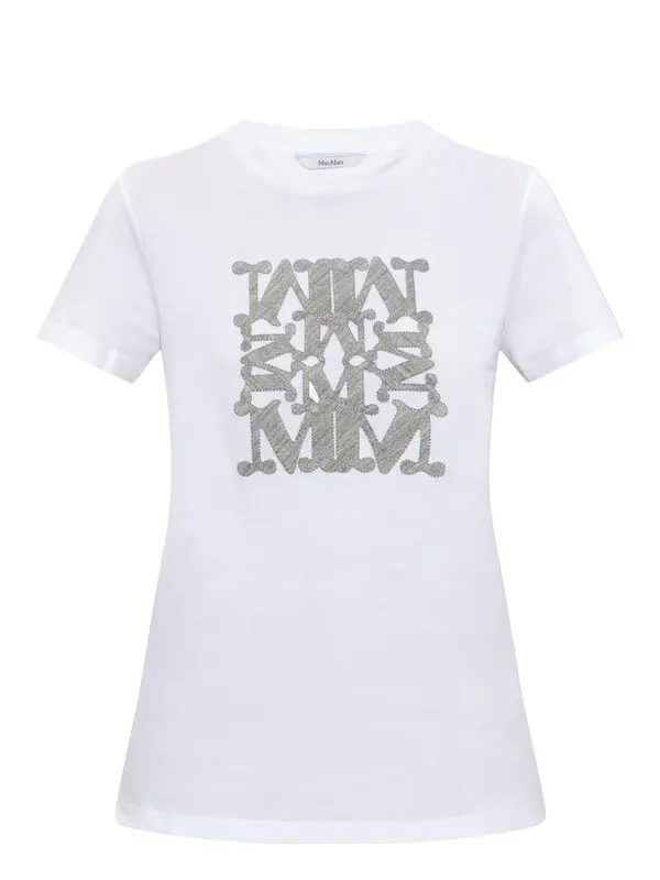 Max Mara Bravo T-shirt With Embroidered Motif - White