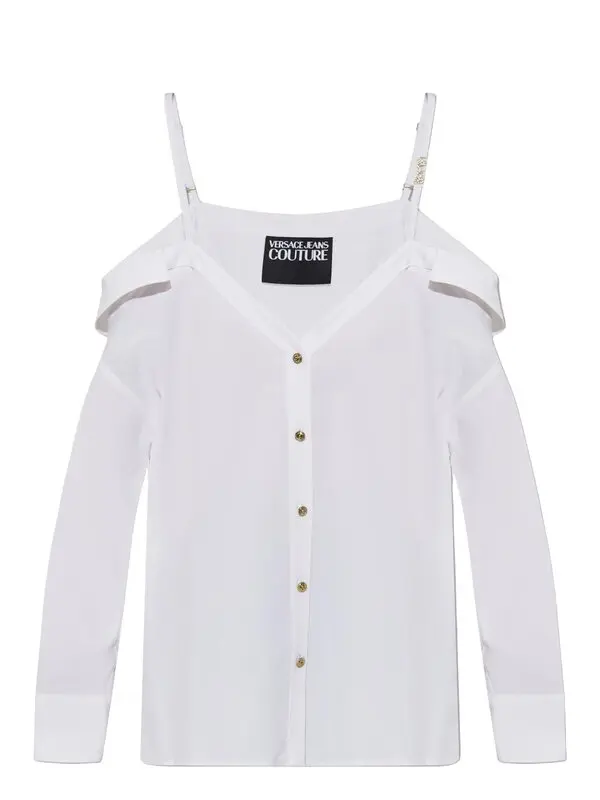 Versace Off-shoulder Shirt - White