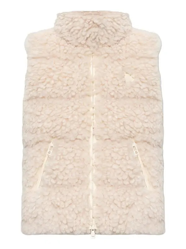 Moncler Faux Fur Vest - Cream