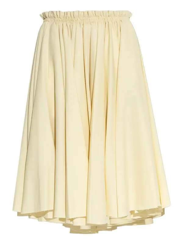 Ami Wool Flared Skirt - Yellow