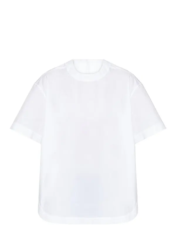 Theory Loose-fit Top With Back Button Detail - White