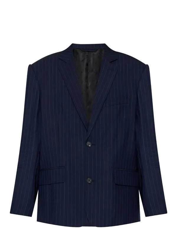 Balenciaga Oversize Blazer - Navy Blue