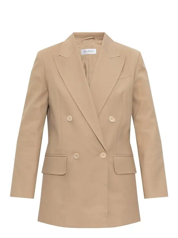 Max Mara Double-breasted "suez" Blazer - Beige