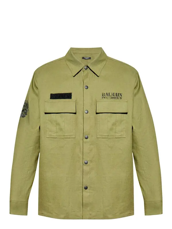 Balmain Shirt With Logo - Green