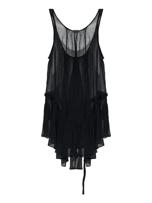 ALLSAINTS Rach Sheer Top - Black