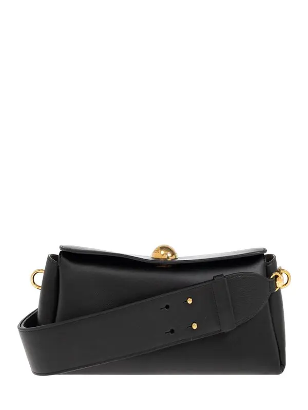 Ami Shoulder Bag In Lamb Leather With Gold-tone Hardware - Black