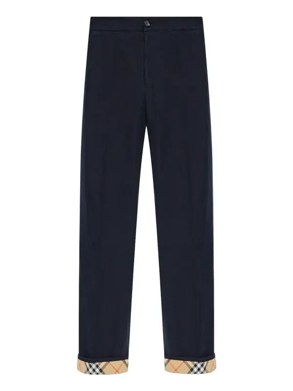 Burberry Creased Trousers - Navy Blue