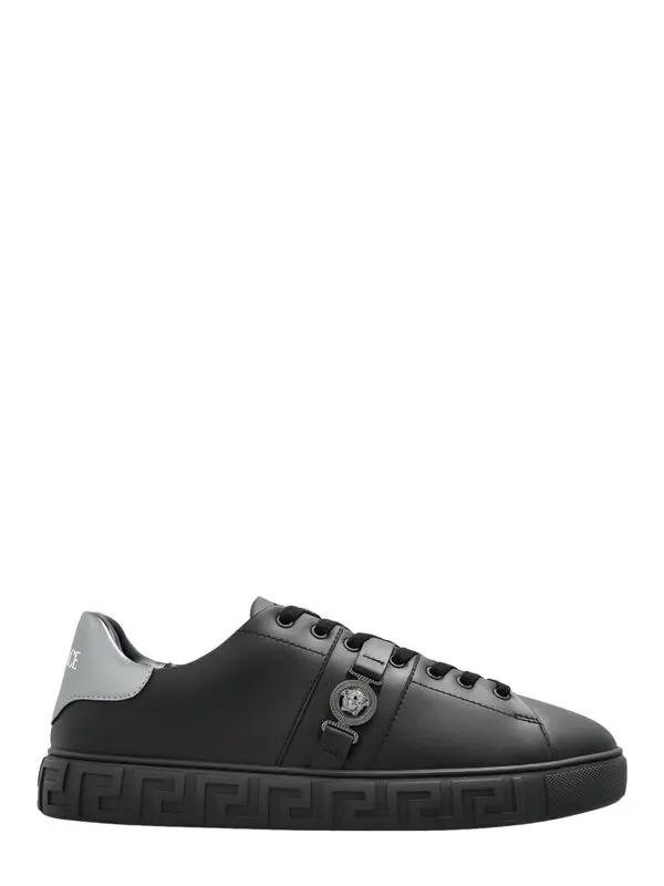 Versace Leather Sneakers - Black