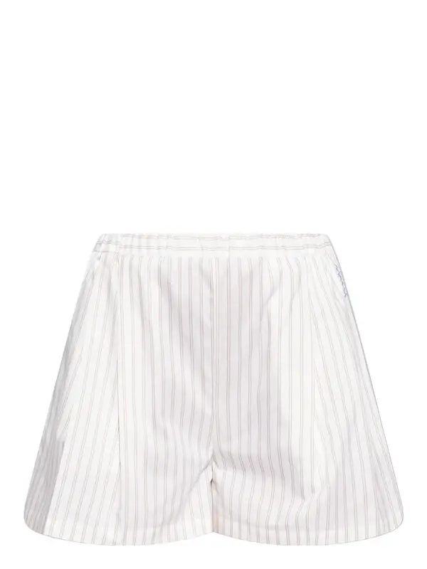 Marni Striped Cotton Shorts - Cream